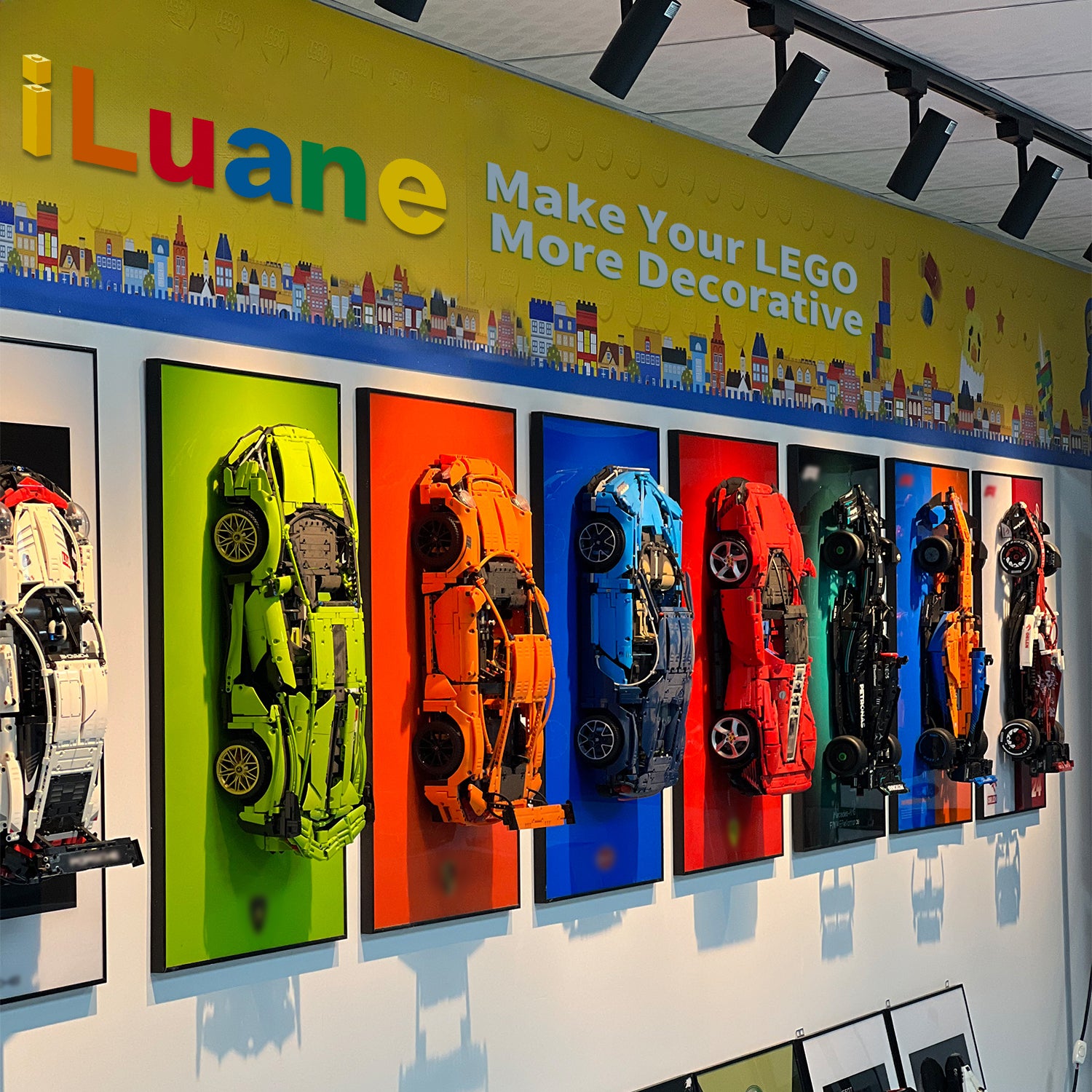 iLuane Display Wallboard for Lego Technic 42115 Lamborghini Sián FKP 3