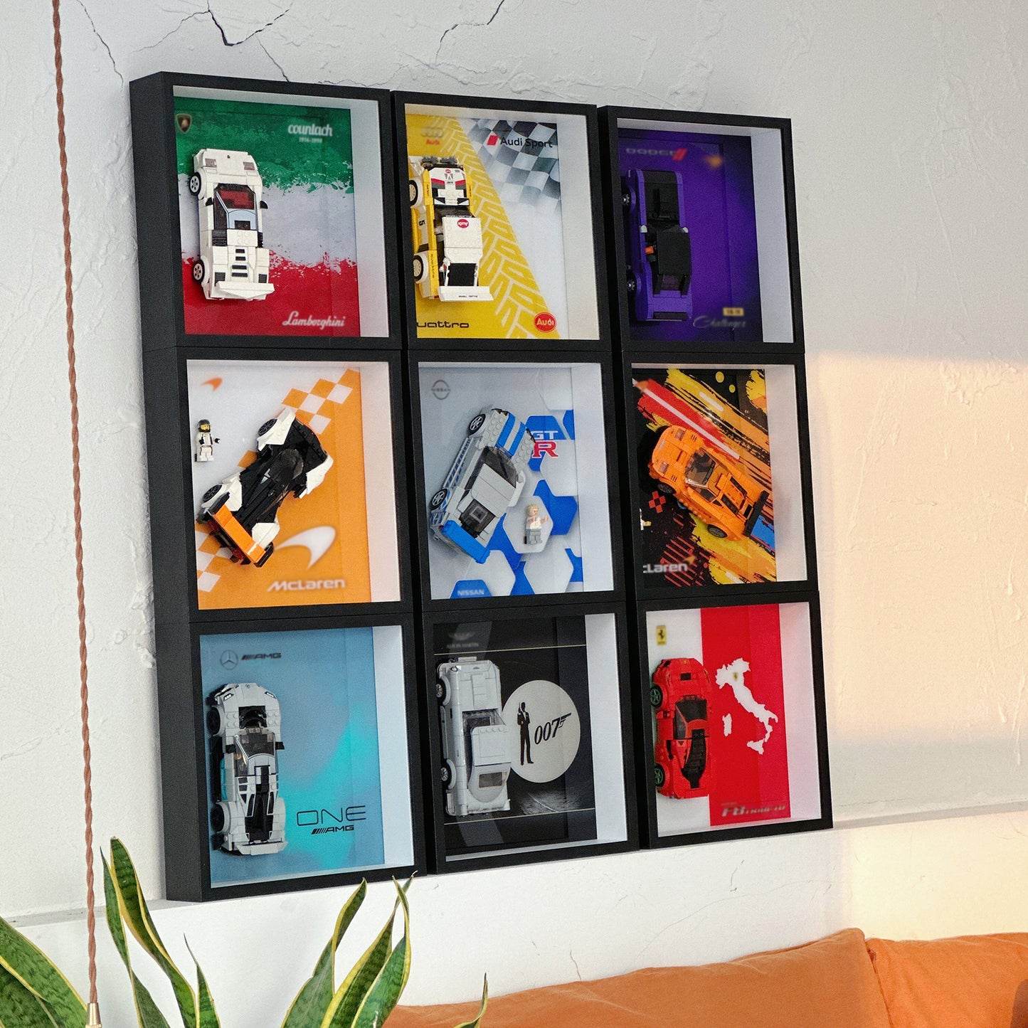 iLuane Display Wallboard for Lego Speed Champions Lamborghini Countach