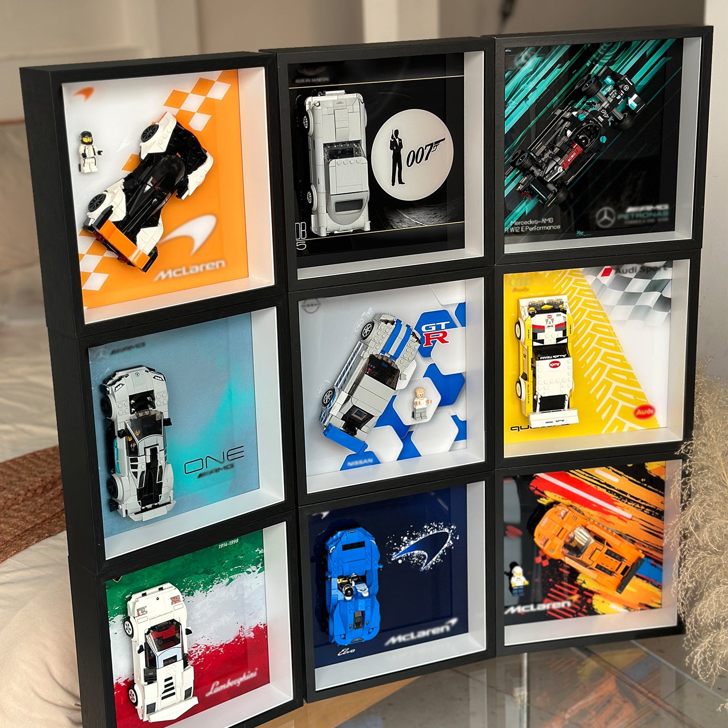 iLuane Display Wallboard for Lego Speed Champions Aston Martin Vantage
